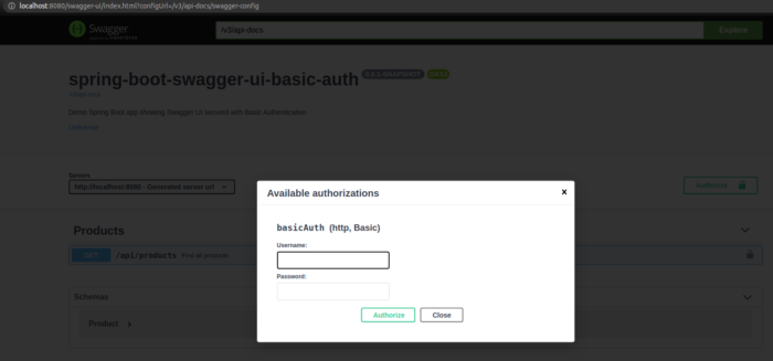 How to authorize Basic Auth requests in Spring Boot Swagger UI